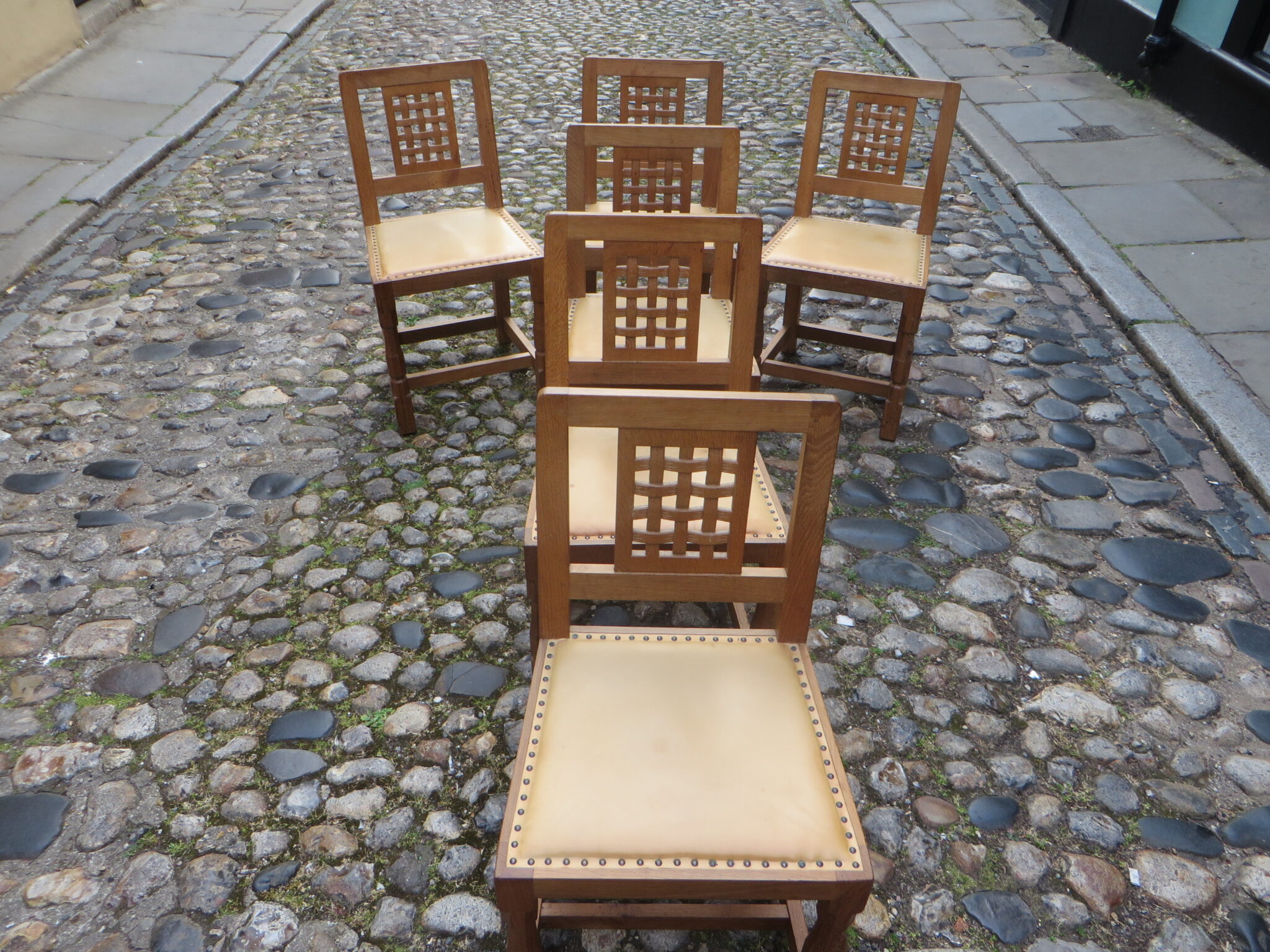 Mouseman set of six dining chairs - Arts & Crafts Antiques